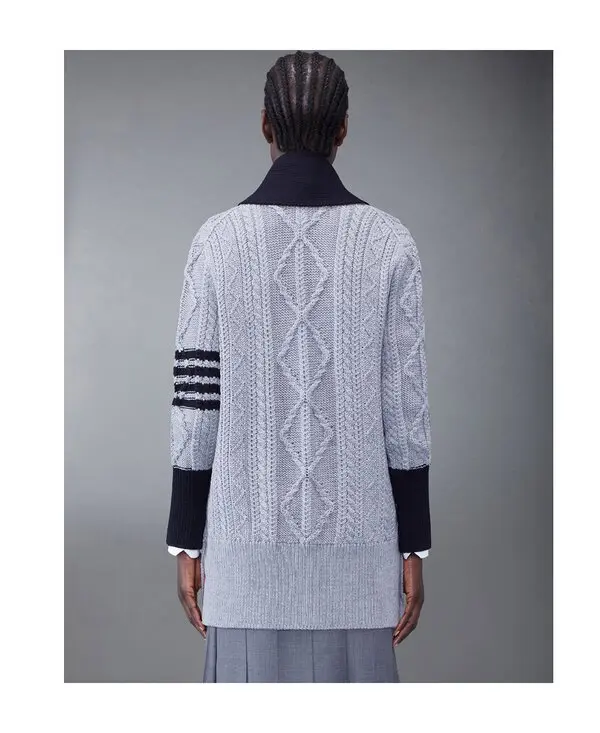 Thom Browne 4-bar Stripe" Shawl Collar Cardigan