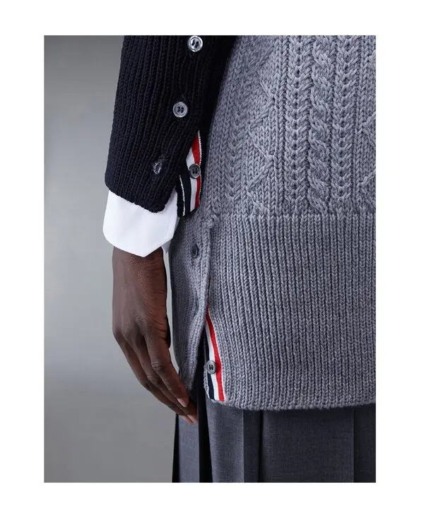 Thom Browne 4-bar Stripe" Shawl Collar Cardigan