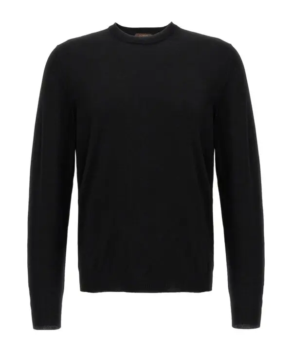 ZANONE Flexwool Crew Neck Knitwear - Black