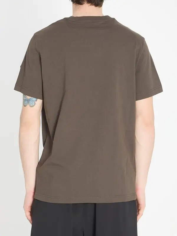 Moncler Logo Printed Crewneck T-shirt - Gray