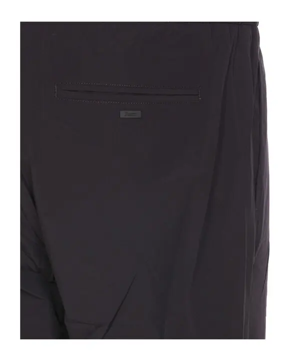 Herno Straight-leg Drawstring Trousers With Pleats - Black