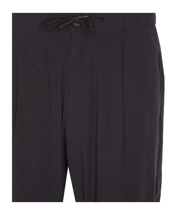 Herno Straight-leg Drawstring Trousers With Pleats - Black