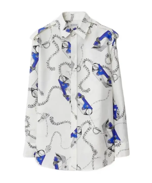 Burberry Graphic Printed Buttoned Shirt - Multi-color
