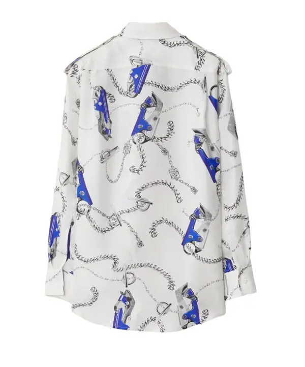Burberry Graphic Printed Buttoned Shirt - Multi-color