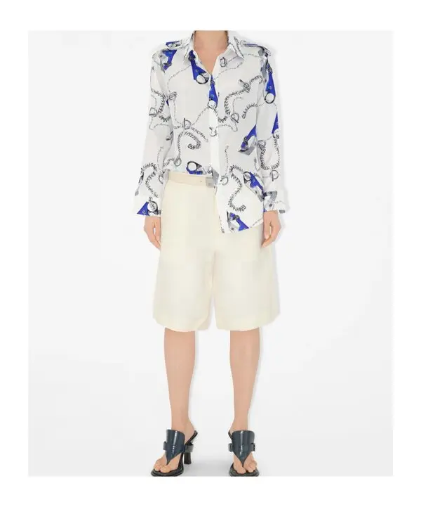 Burberry Graphic Printed Buttoned Shirt - Multi-color