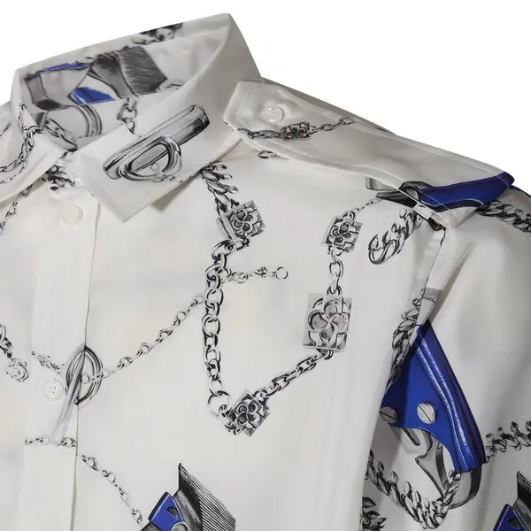 Burberry Graphic Printed Buttoned Shirt - Multi-color