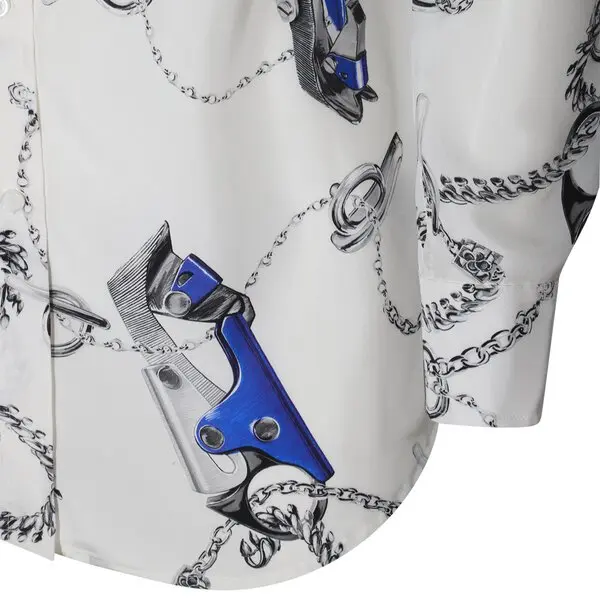 Burberry Graphic Printed Buttoned Shirt - Multi-color