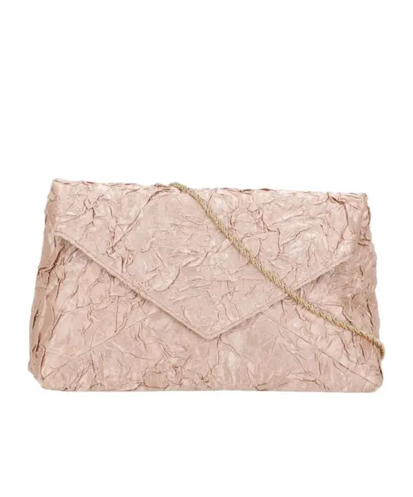 Dries Van Noten Chain Linked Ruched Shoulder Bag - Pink
