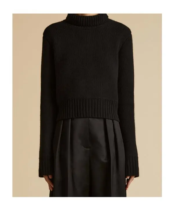 Khaite Jovie Turtleneck Cropped Jumper