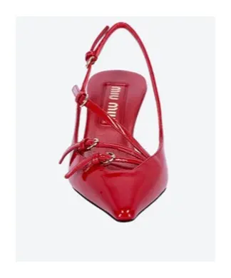 Miu Miu Pointed High-heeled Slingback Sandals