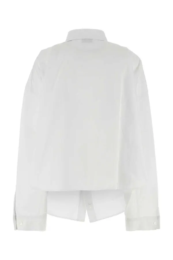 Balenciaga Collared Long-sleeve Shirt With Embroidered Logo