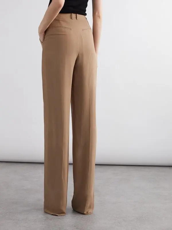 Saint Laurent High Waist Straight Leg Trousers