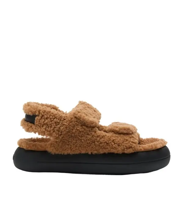 Moon Boot Shearling Sandals - Brown