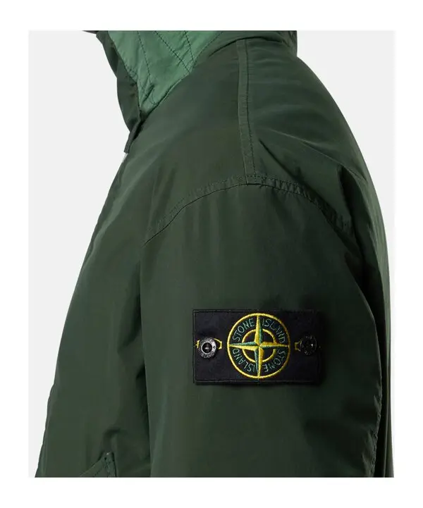 Stone Island Logo Patch Stand Collar Jacket
