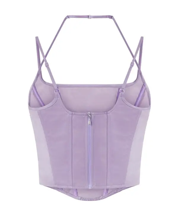 Pinko Zipped Sleeveless Top - Purple