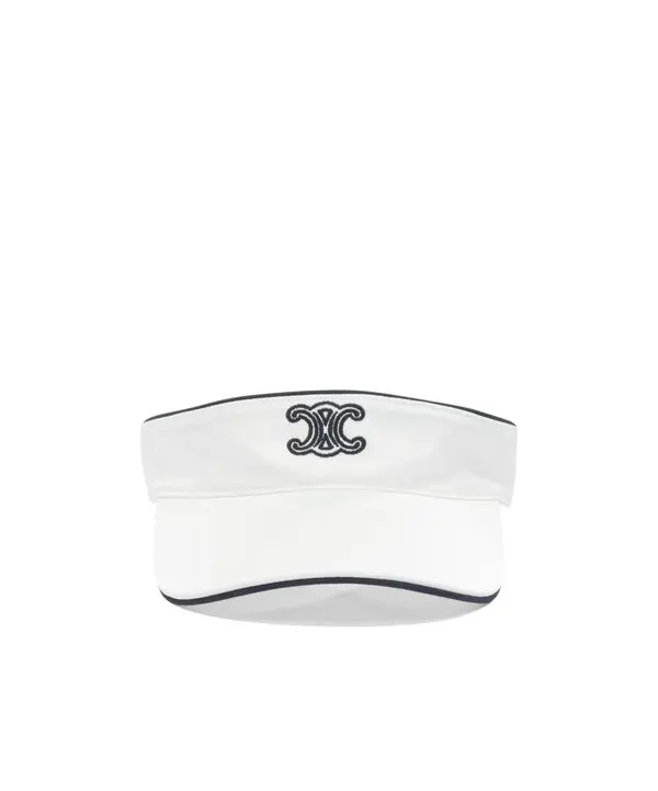 Celine Visor With Logo Detail - White