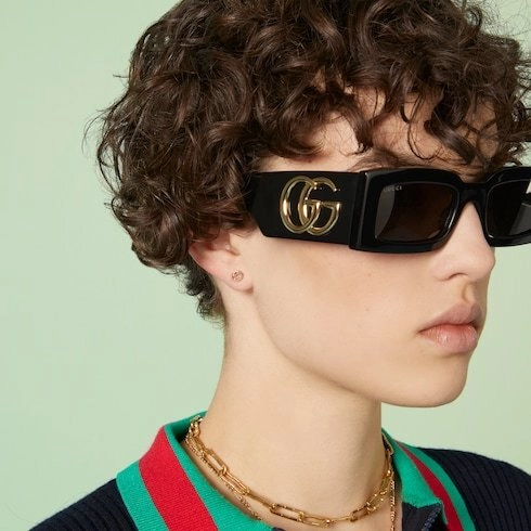 Gucci Interlocking G Stud Earrings - Yellow