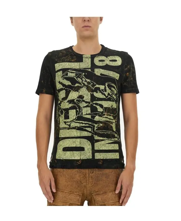 DIESEL® T-ashimi Cotton T-shirt - Black