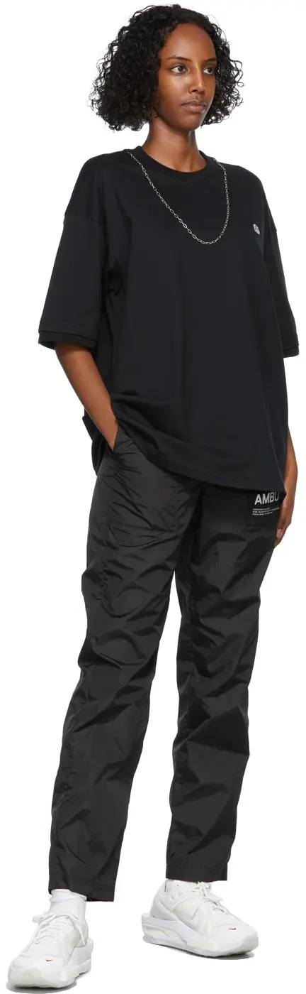 AMBUSH Chain Collar Detailed Crewneck T-shirt - Black