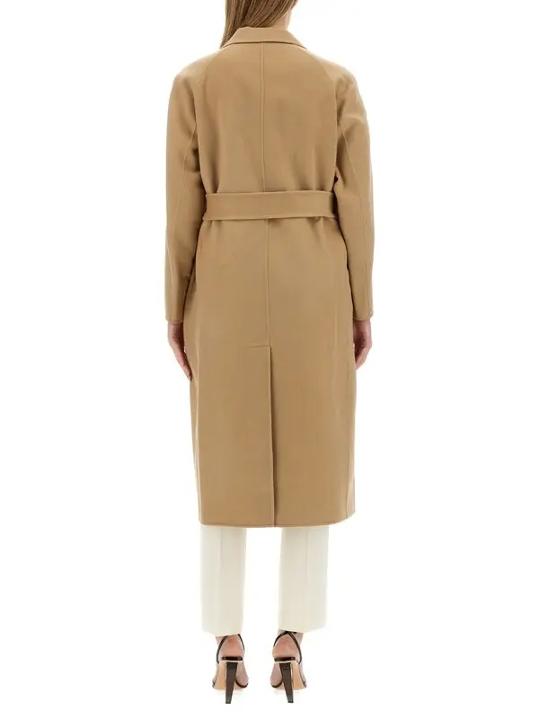Theory Belted Straight Hem Coat - Green