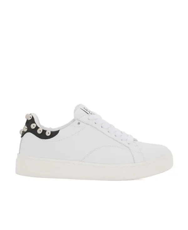 LANVIN Round Toe Sneakers With Logo Detailing - White
