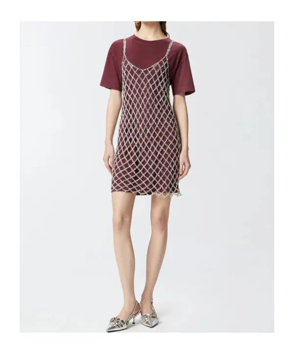 Pinko Sequin Embellished T-shirt Dress