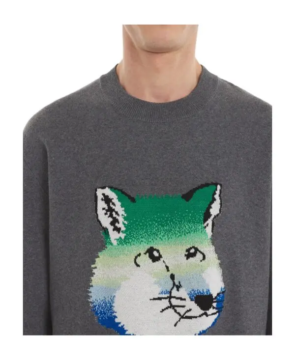 Maison Kitsuné Fox Head Intarsia-knit Jumper