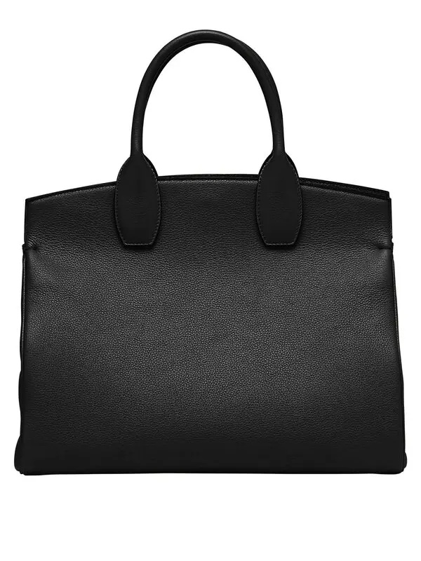 FERRAGAMO Gancini Buckle Handbag - Black
