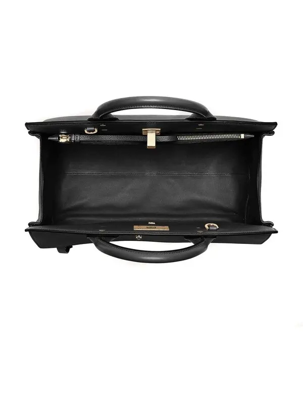FERRAGAMO Gancini Buckle Handbag - Black