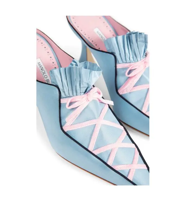 Manolo Blahnik Slim Square-toe High-heeled Sandals