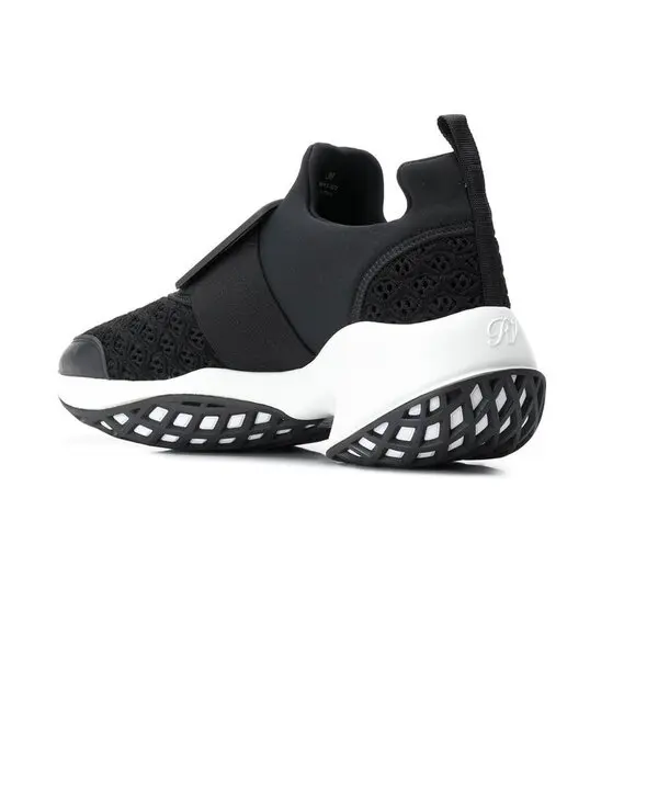 ROGER VIVIER Viv' Run Covered Buckle Sneakers - Black