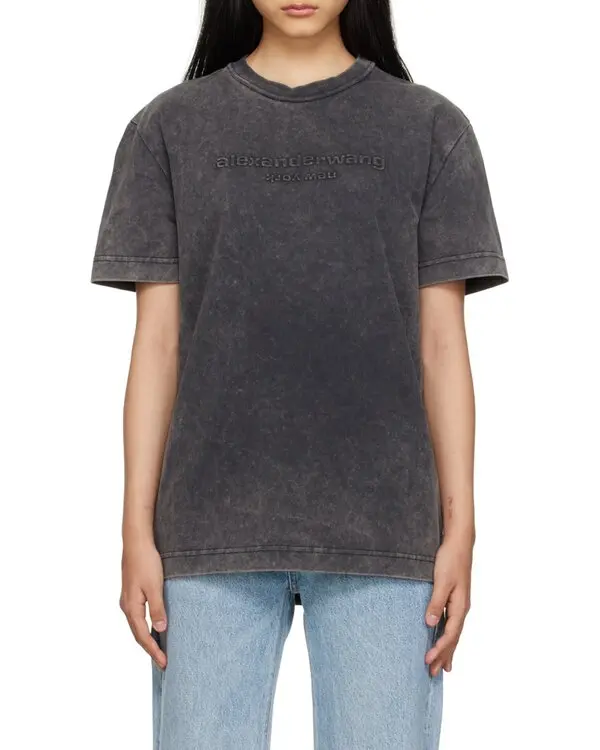 Alexander Wang Embossed Logo Crewneck T-shirt