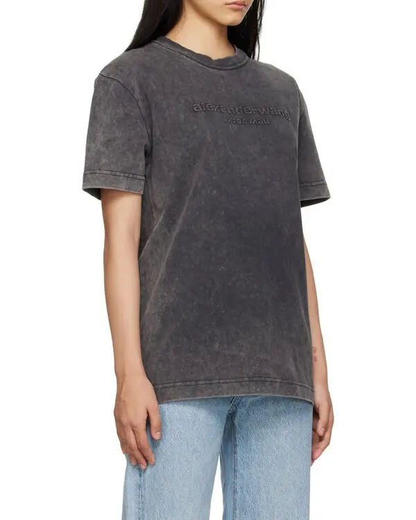 Alexander Wang Embossed Logo Crewneck T-shirt