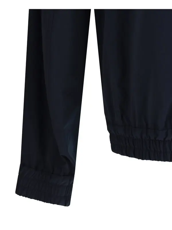 Brunello Cucinelli High Neck Zip-up Bomber Jacket - Navy Blue