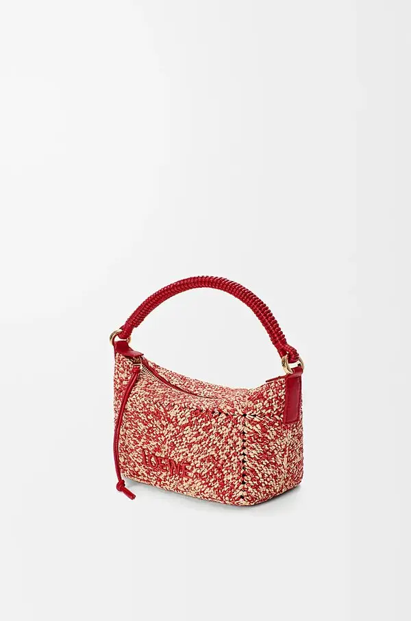 Loewe Cala Mini Bag In Melange Raffia