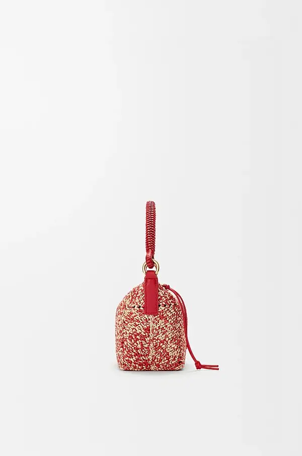 Loewe Cala Mini Bag In Melange Raffia