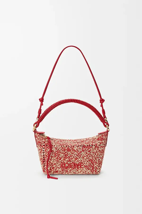 Loewe Cala Mini Bag In Melange Raffia