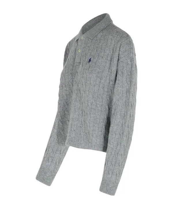 Polo Ralph Lauren Pony Embroidered Cable-knit Polo Shirt
