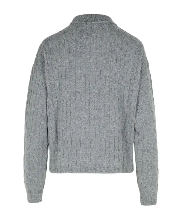 Polo Ralph Lauren Pony Embroidered Cable-knit Polo Shirt