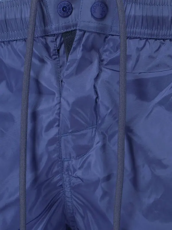 Moncler Logo Patch Swim Shorts - Blue