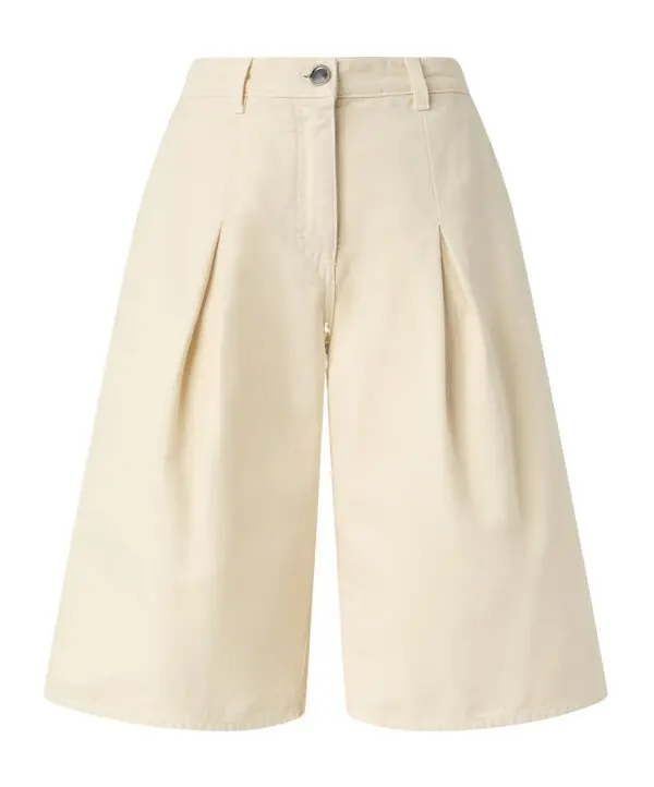 Pinko Wide-leg Bermuda Shorts - Nude