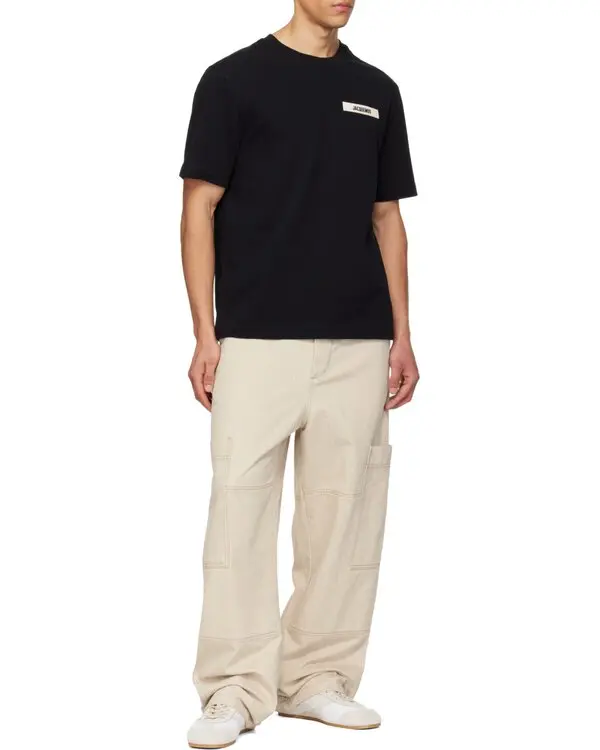 Jacquemus The Gros Grain Crewneck T-shirt - Black