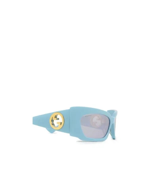Gucci Geometric Frame Sunglasses - Blue
