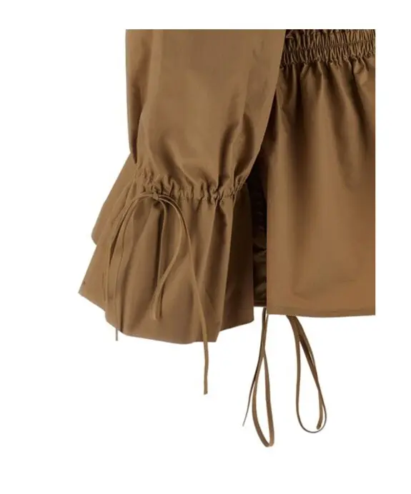 Saint Laurent Gathered Off-shoulder Mini Dress - Beige