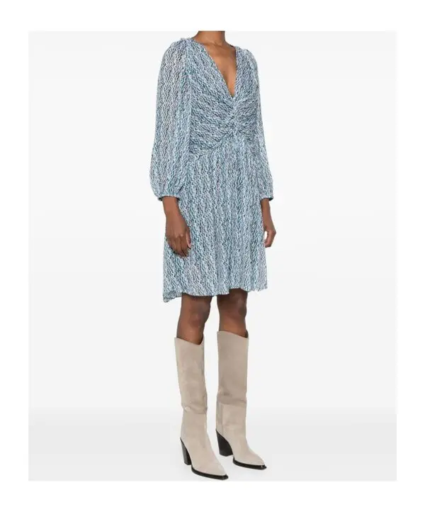 IRO PARIS V-neck Graphic Print Dress