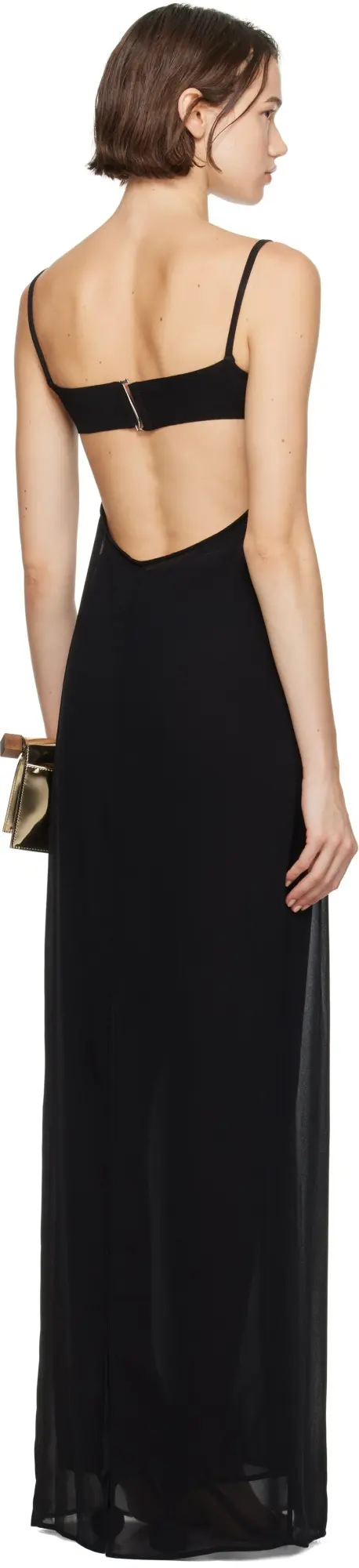 Jacquemus La Robe Peplo Empire Maxi Dress