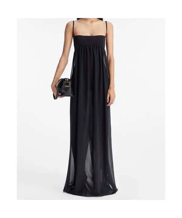 Jacquemus La Robe Peplo Empire Maxi Dress
