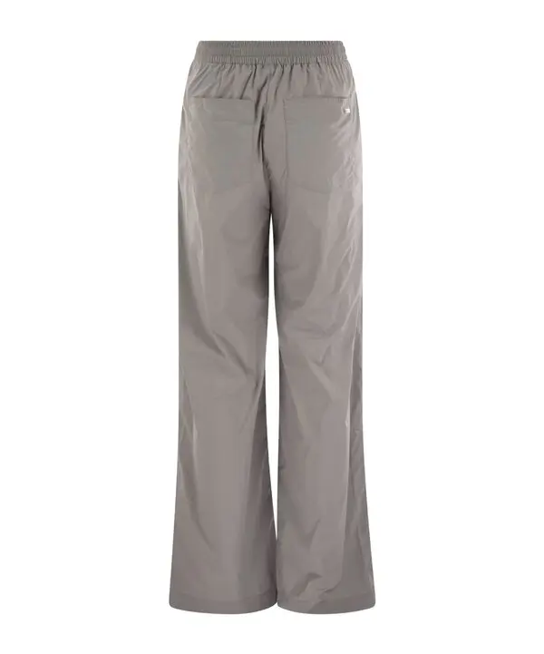 Herno Wide-leg Trousers With Drawstring Waist - Gray