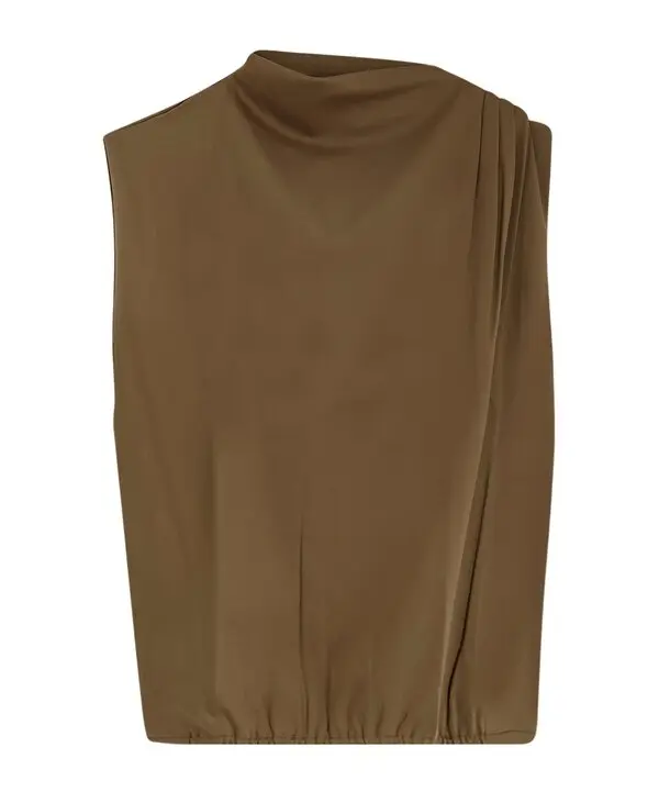 Soeur Idris Draped Sleeveless T-shirt - Green