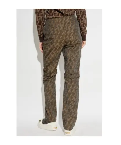 Fendi Ff Motif Straight-leg Trousers